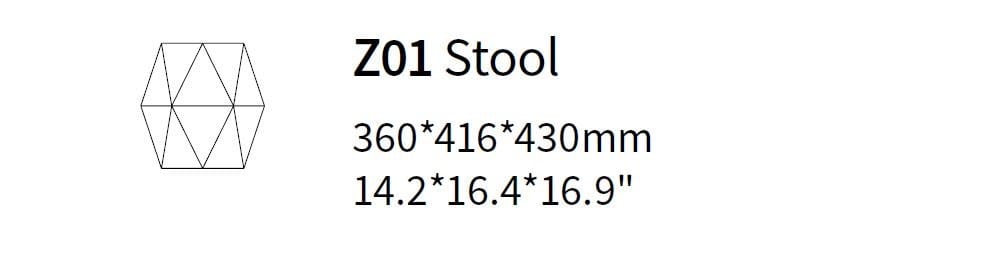 Low glass-fibre stool ORIGAMI By HC28 Cosmo