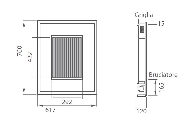 Gas fireplace with catalytic technology ORIGINAL 39 By BRITISH FIRES