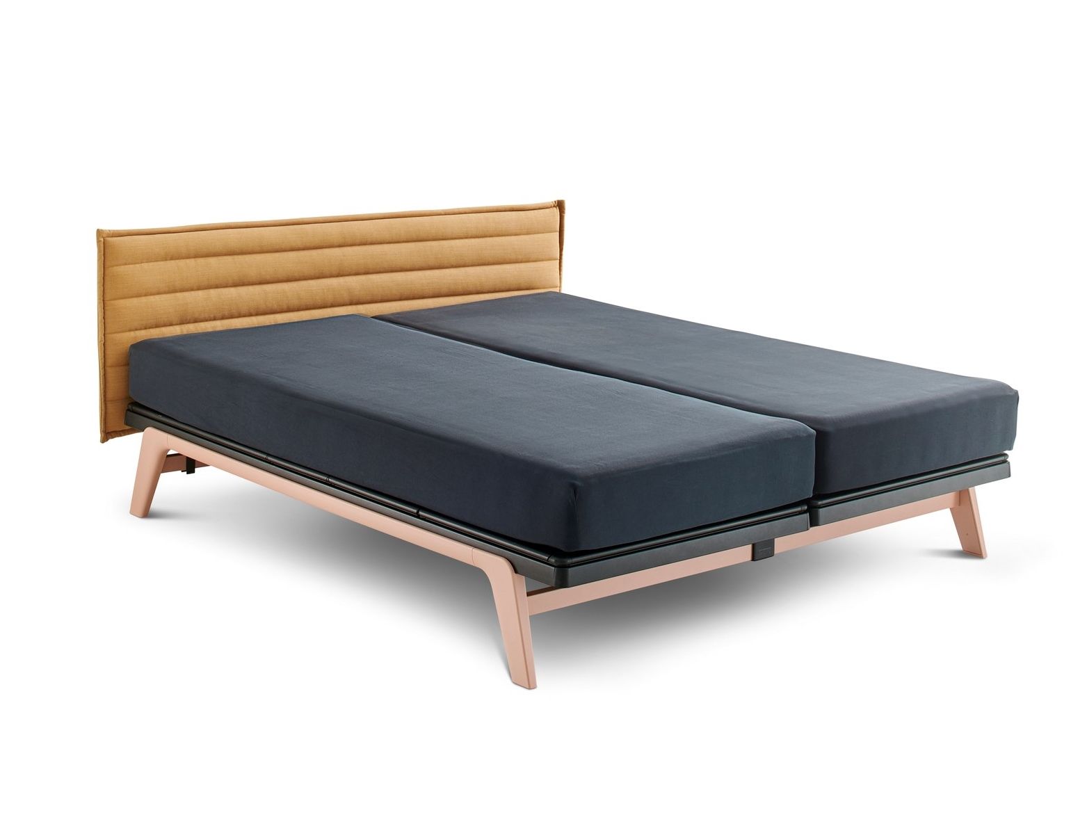 ORIGINAL Bed with upholstered headboard By Auping