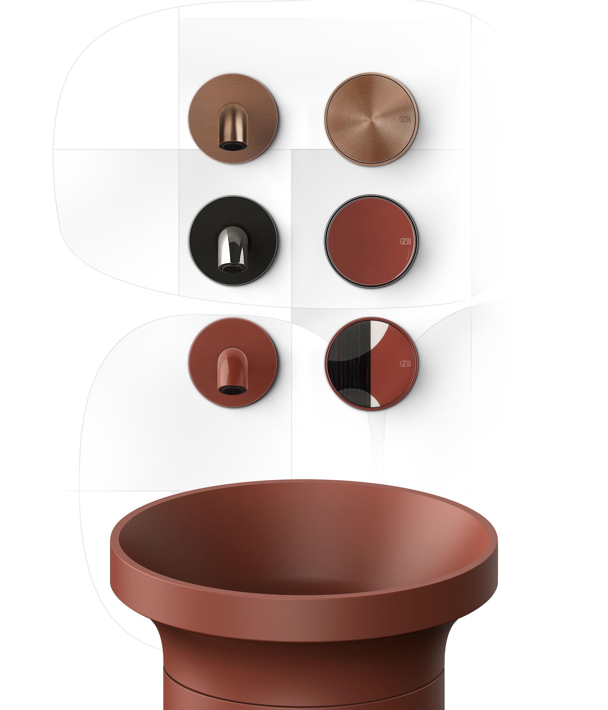 ORIGINI | Wall-mounted washbasin mixer By Gessi