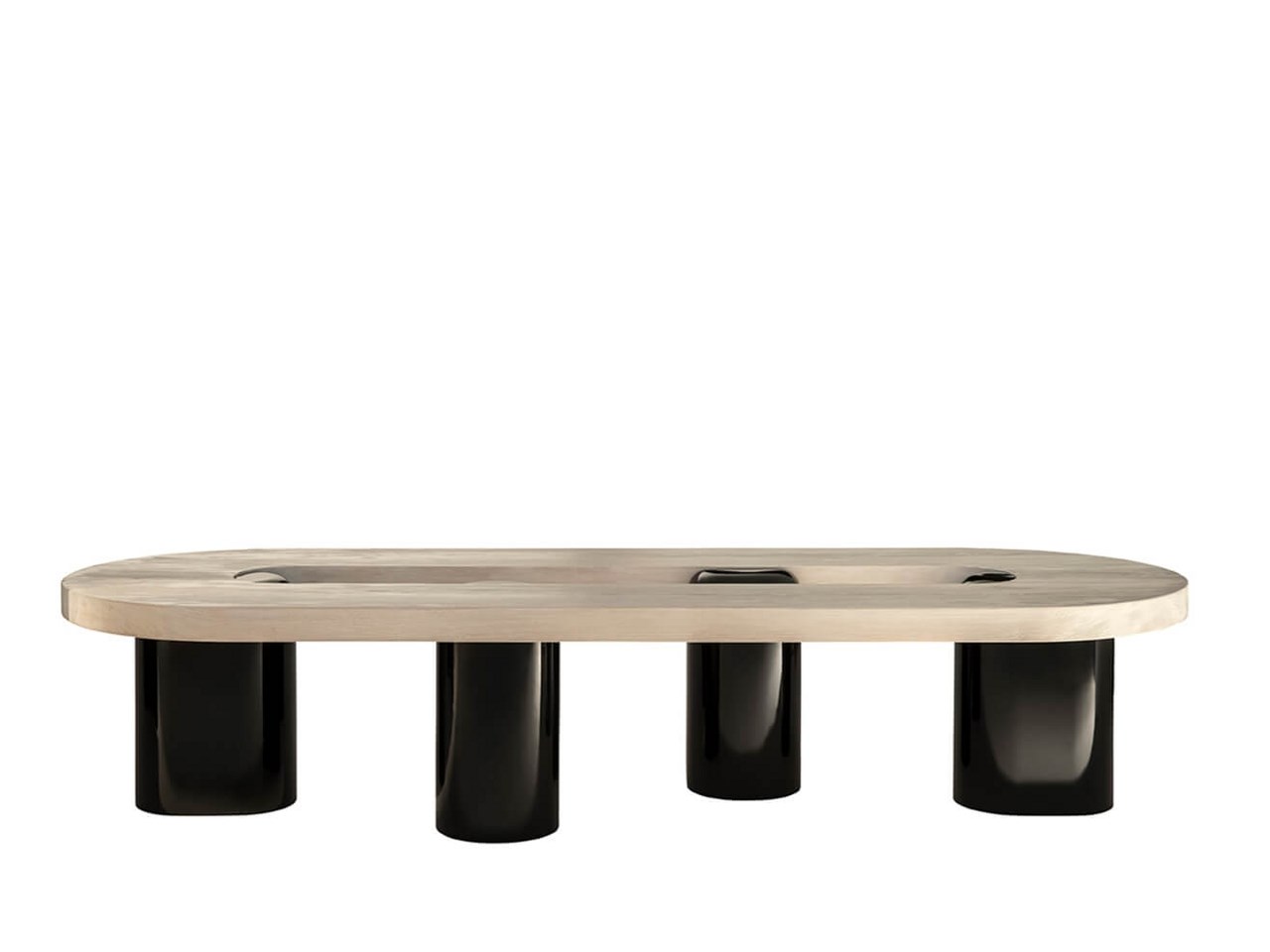Oval coffee table ORO By HC28 design Christophe Delcourt