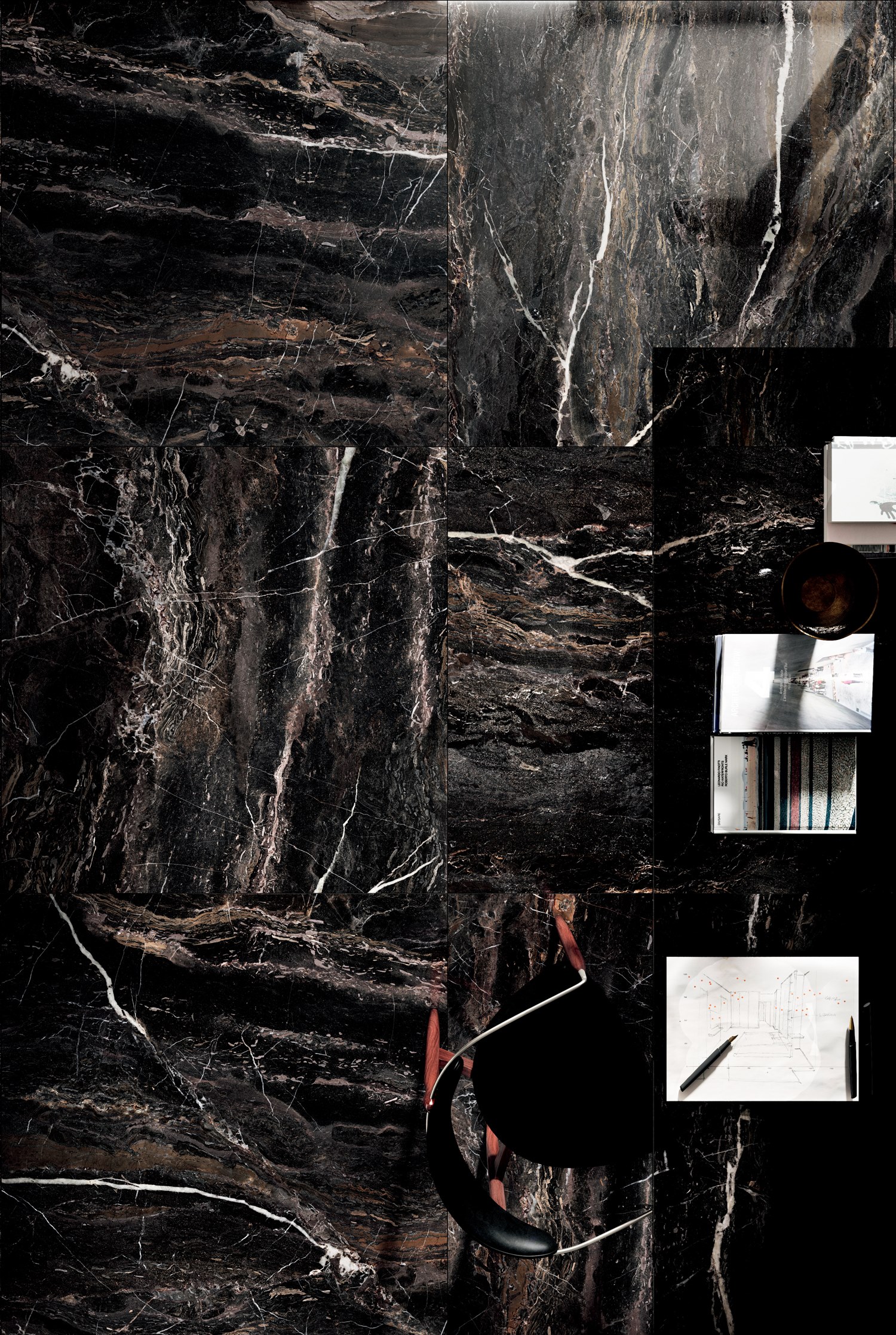 ALLURE - OROBICO Laminated stoneware wall/floor tiles with marble ...