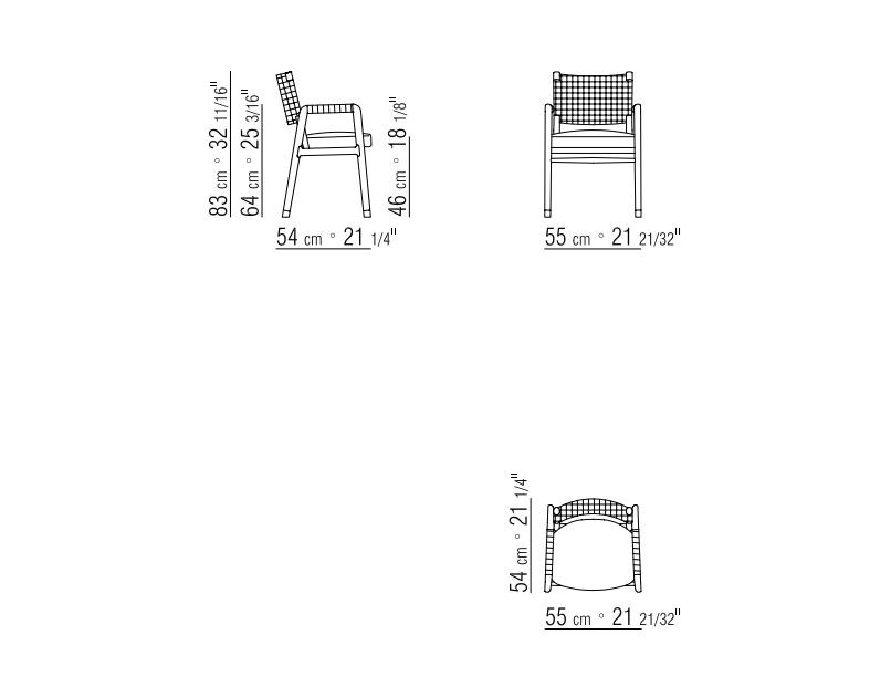 ORTIGIA OUTDOOR | Chair with armrests By Flexform