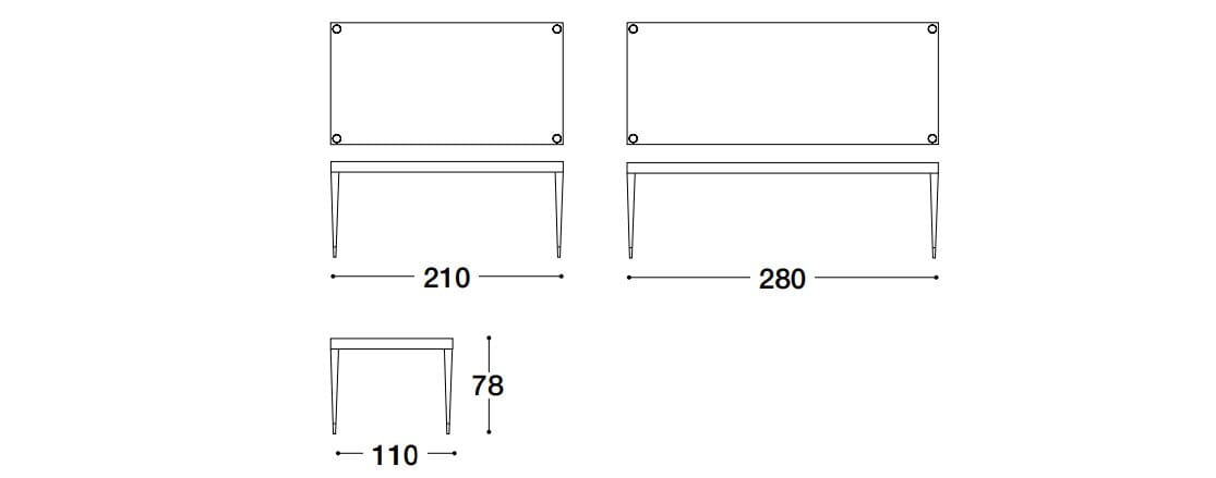 OSCAR | Rectangular table By VOLPI