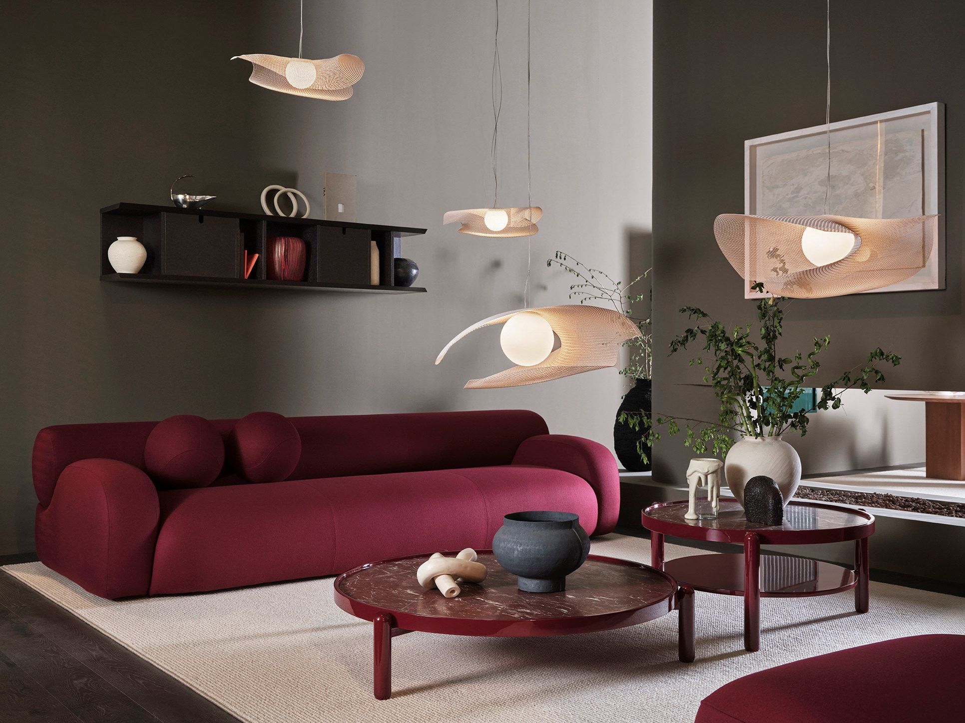 OSCAR 3 seater fabric sofa By Meridiani | design Andrea Parisio