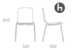 OTIS UPHOLSTERED | Stackable chair By Albaplus