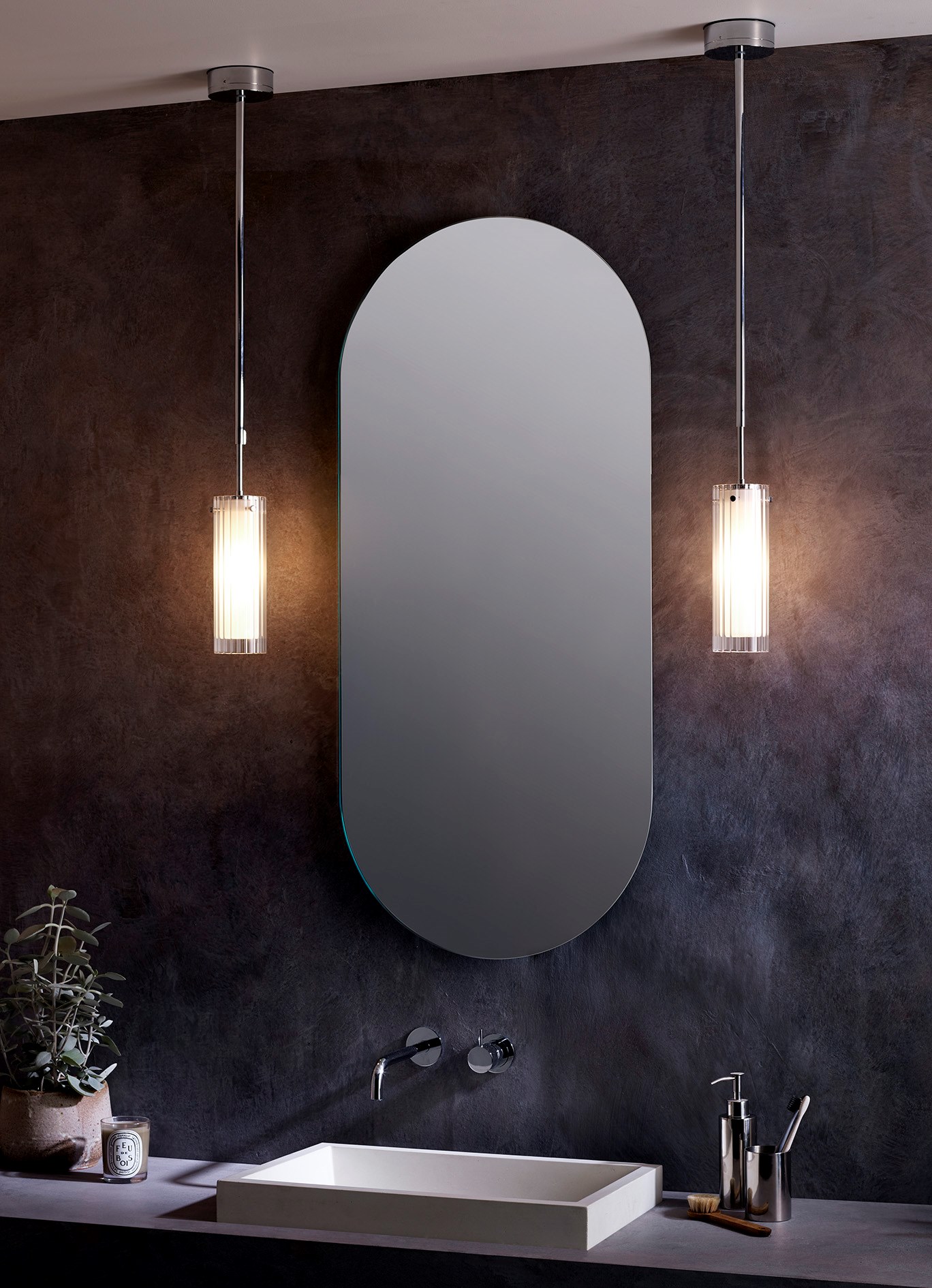 OTTAVINO Adjustable LED pendant lamp in glass and metal By Astro Lighting