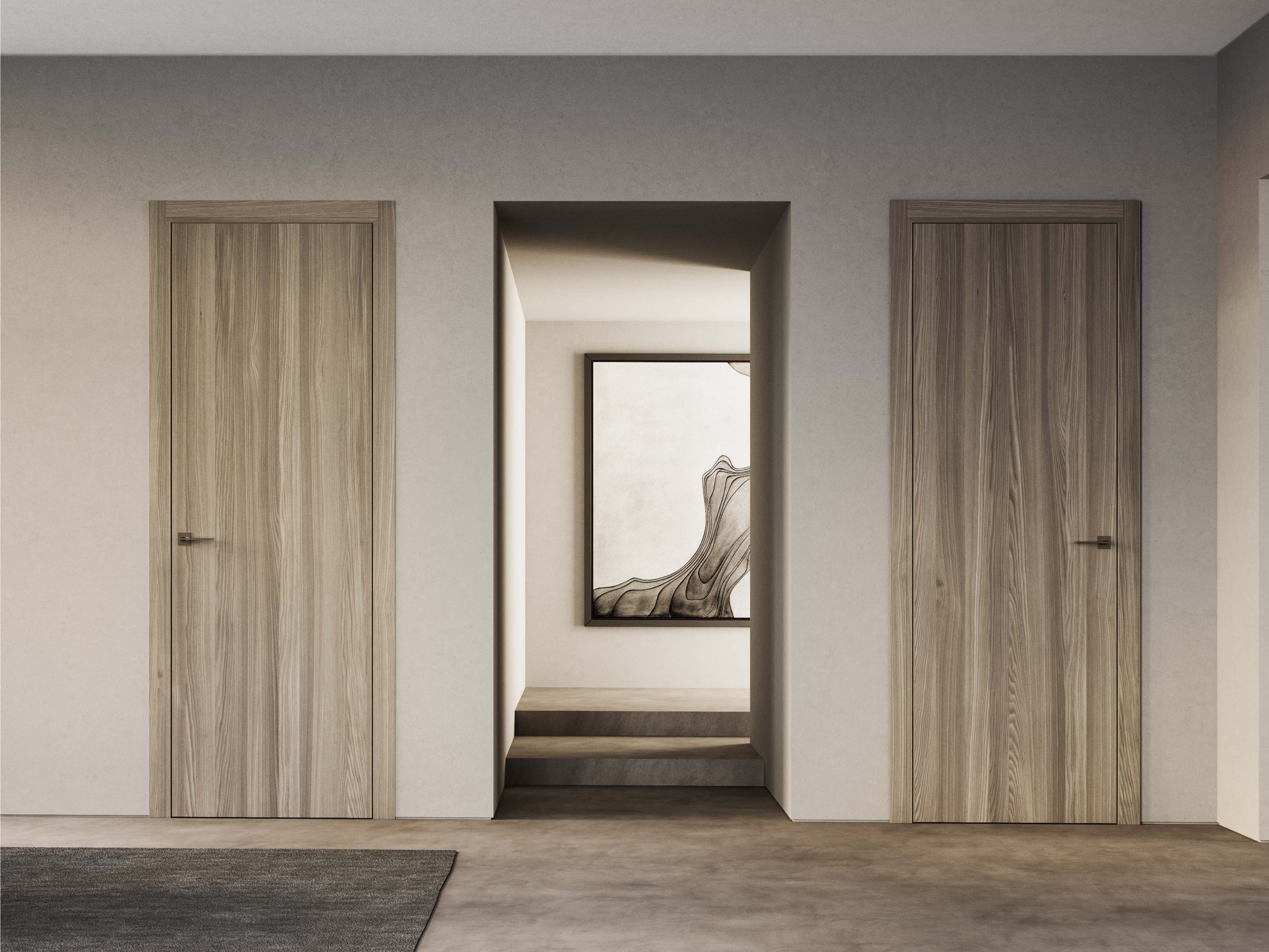 Hinged wooden door OTTER By BARAUSSE