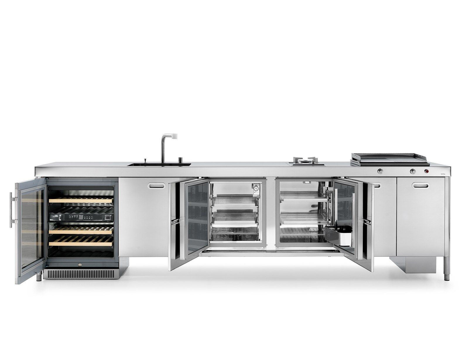 OUT330/1 Outdoor kitchen By ALPES-INOX | design Nico Moretto