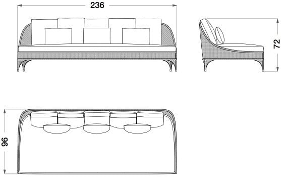 OUTDOOR 3 seater wooden and fabric garden sofa By CPRN HOMOOD | design ...