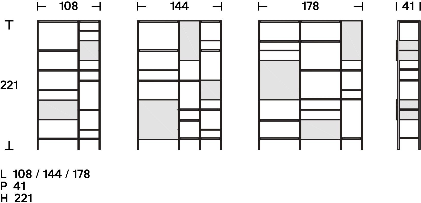 OUTLINE Open freestanding shelving unit By ACERBIS | design Giacomo Moor