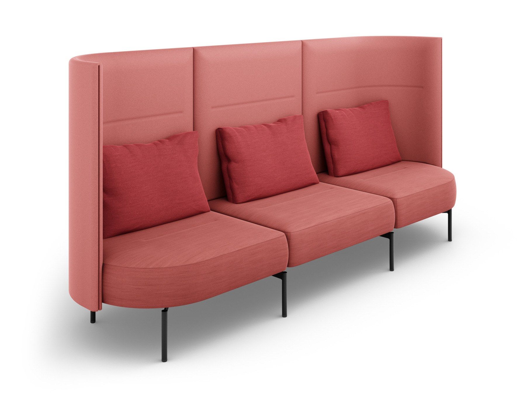 OVAL 3-seater bench with high backrest By Brunner | design Jehs+Laub