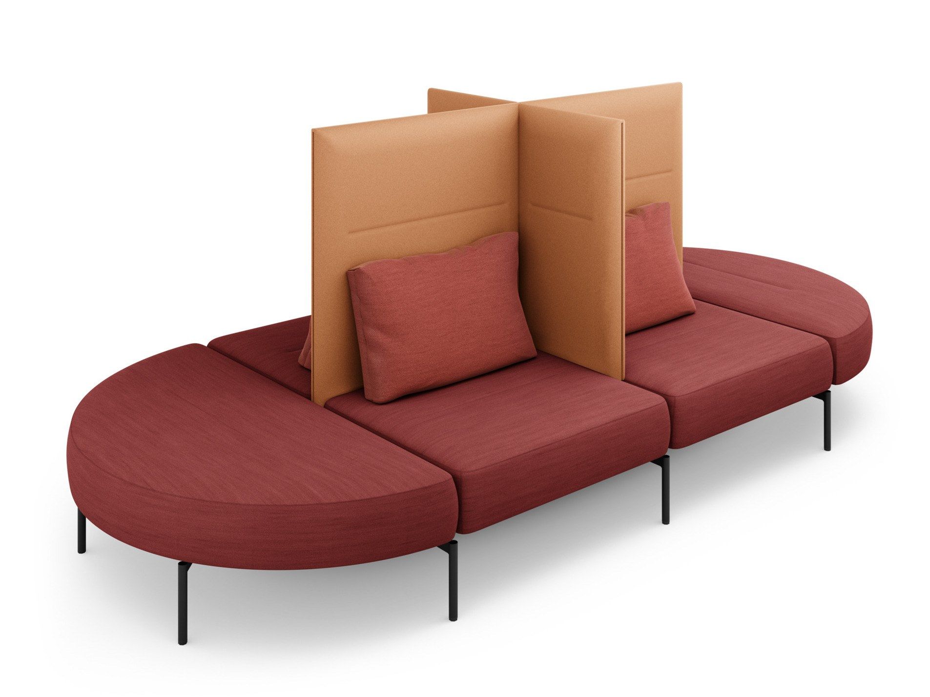 OVAL Fabric bench seating By Brunner | design Jehs+Laub