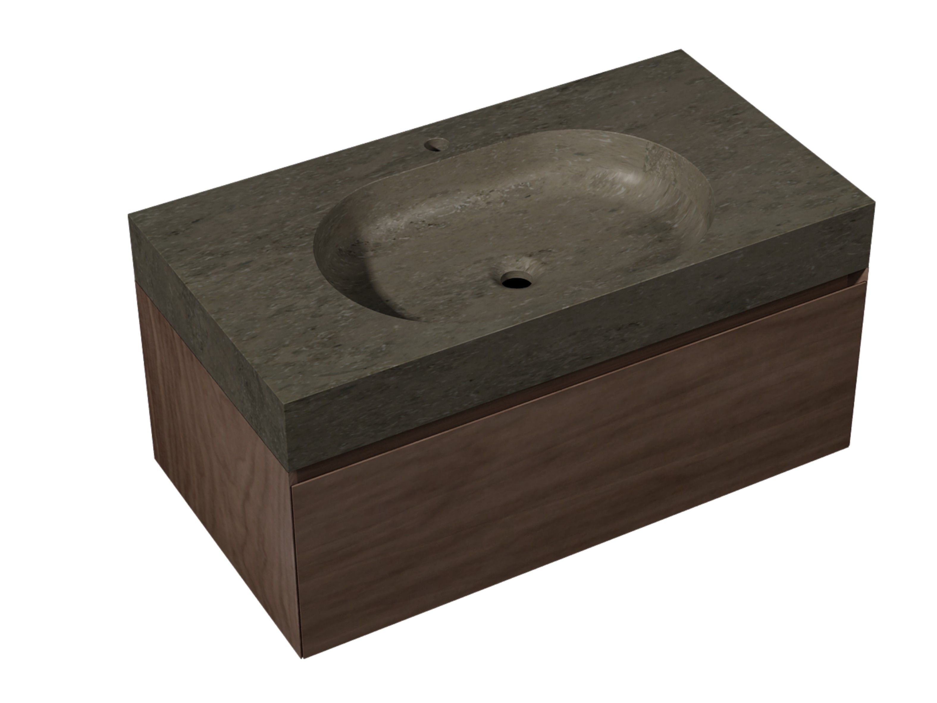 OVAL COUNTERTOP | Single vanity unit KARON Collection By Porcelanosa