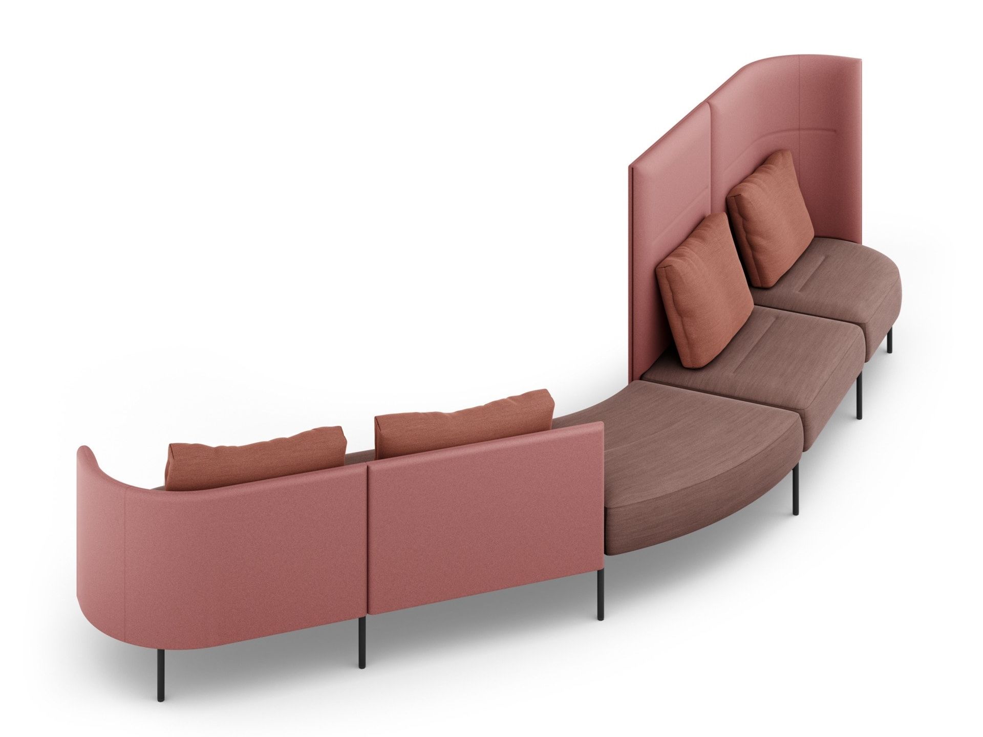 OVAL Curved high-back sofa By Brunner | design Jehs+Laub