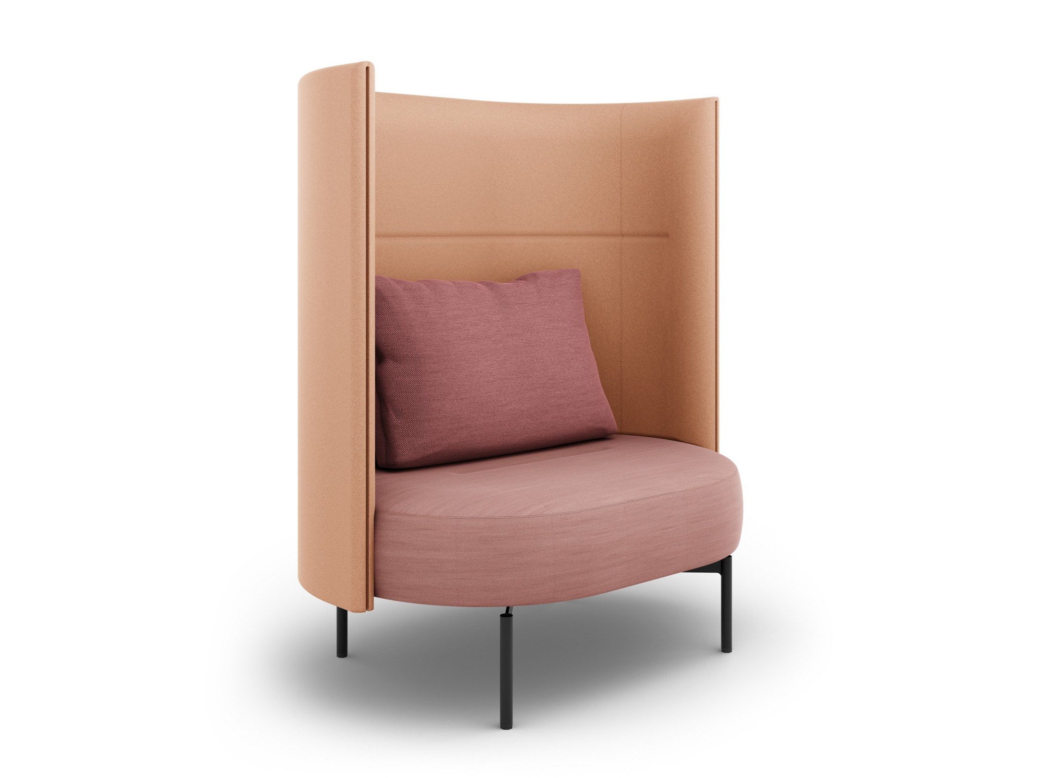 OVAL Single-seater bench with high back By Brunner | design Jehs+Laub