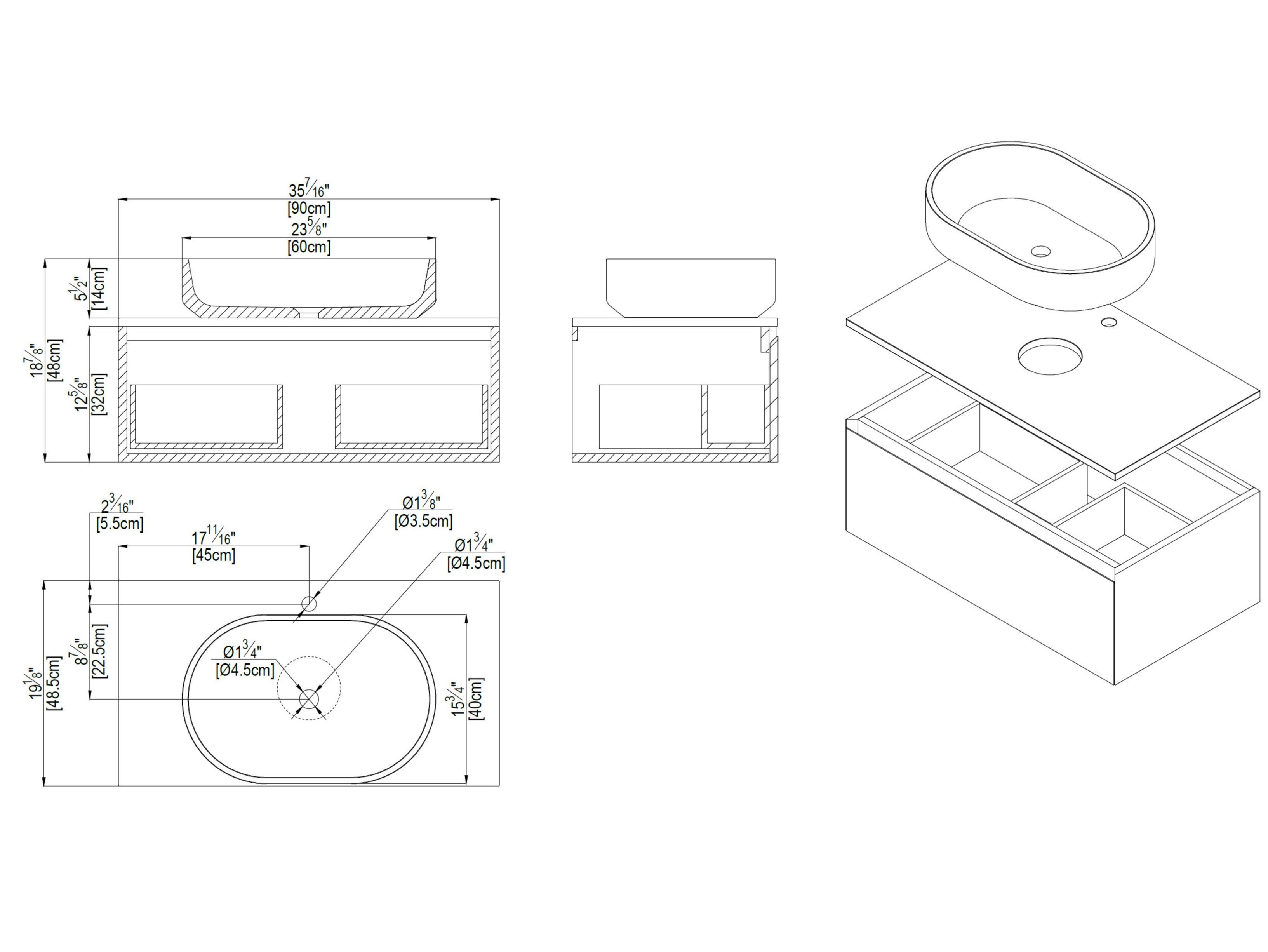 OVAL TOWER | Single vanity unit Karon Collection By L'ANTIC COLONIAL