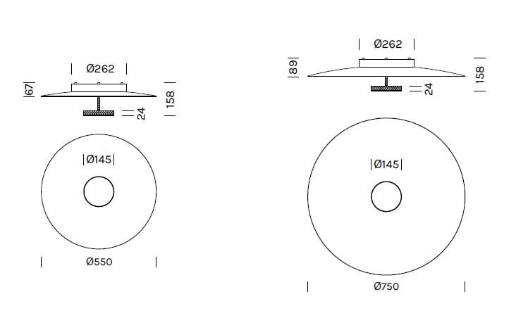 OVERFLY PLUS PL Ceiling lamp By Olev | design Marc Sadler