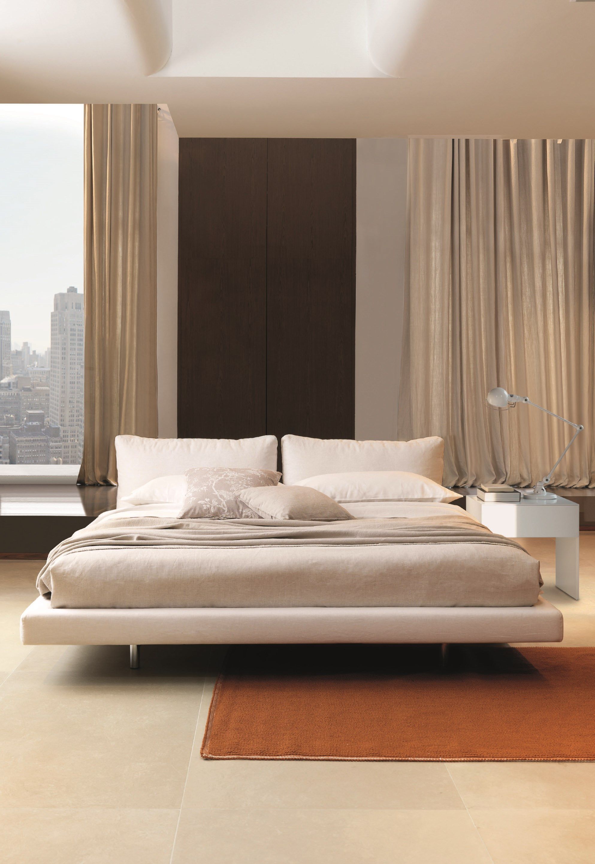 OZIUM Upholstered double bed By Désirée divani | design Roberto Gobbo