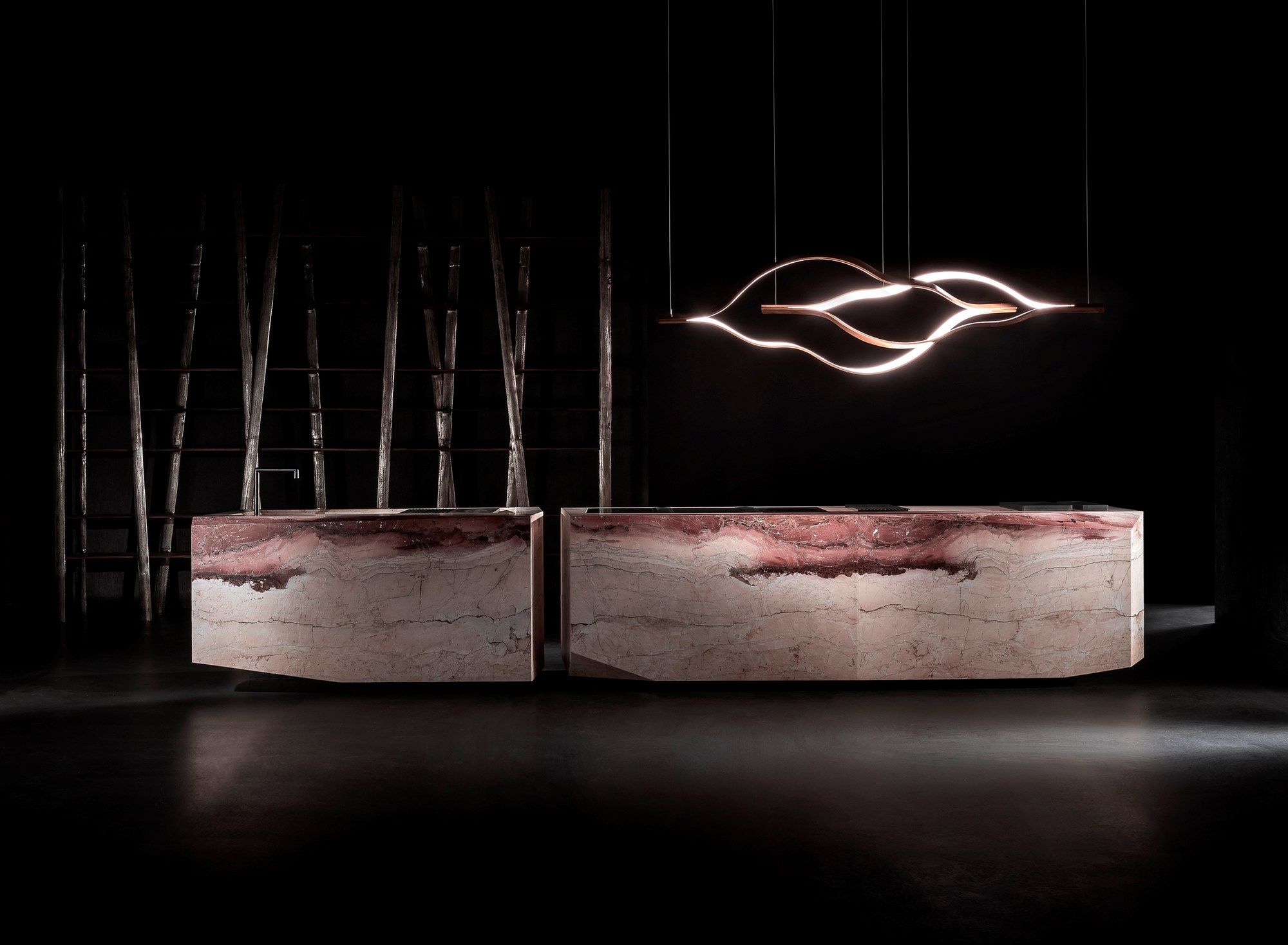 OZONE Stone kitchen with island By Henge | design Massimo Castagna