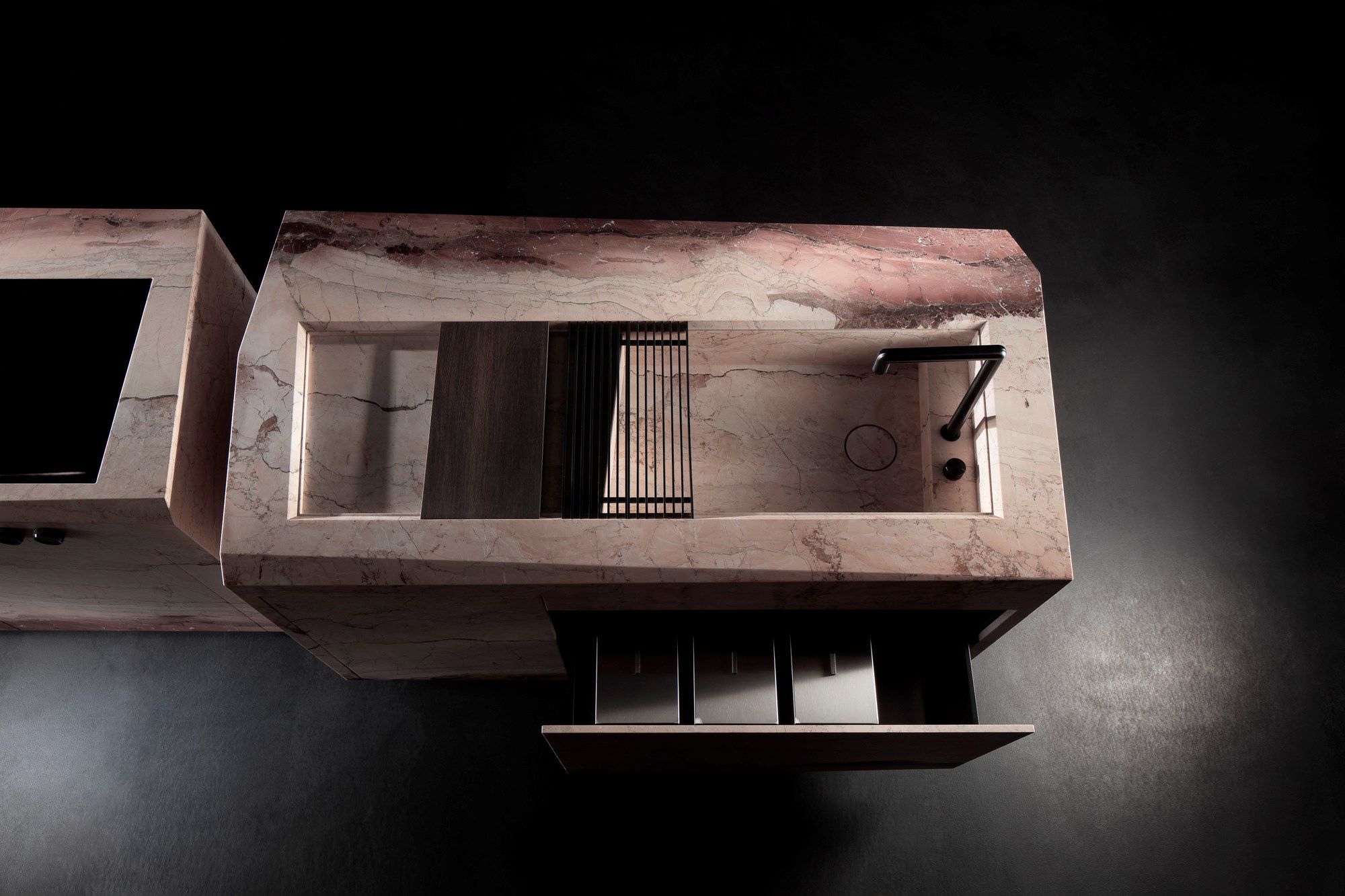 OZONE Stone kitchen with island By Henge | design Massimo Castagna