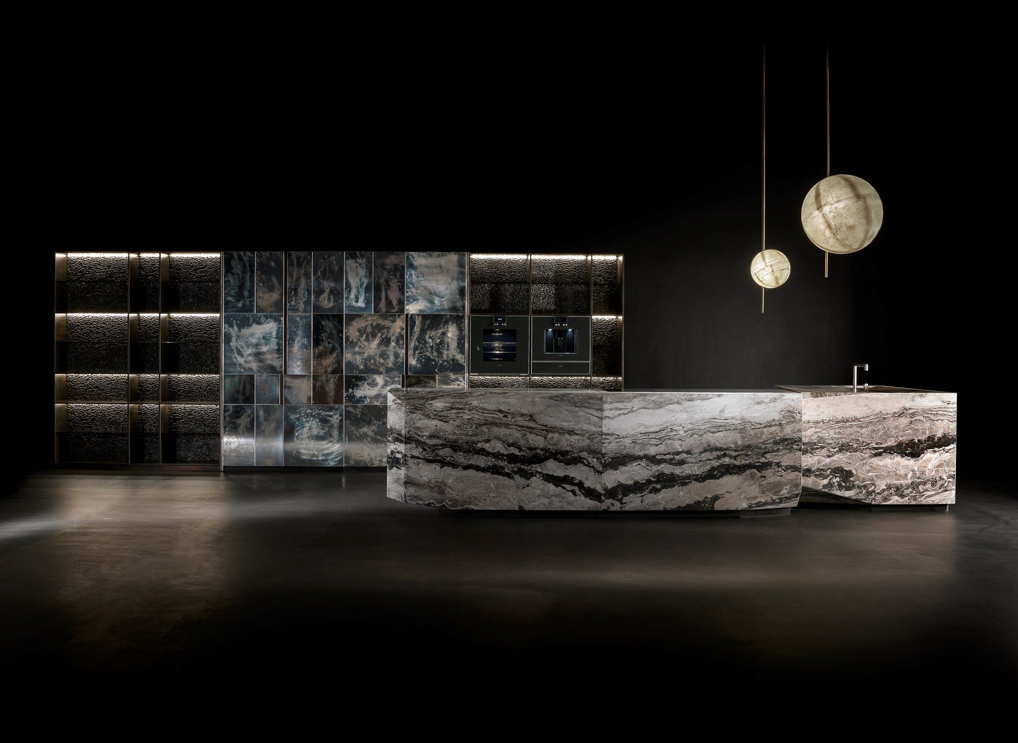 OZONE Stone kitchen with island By Henge | design Massimo Castagna