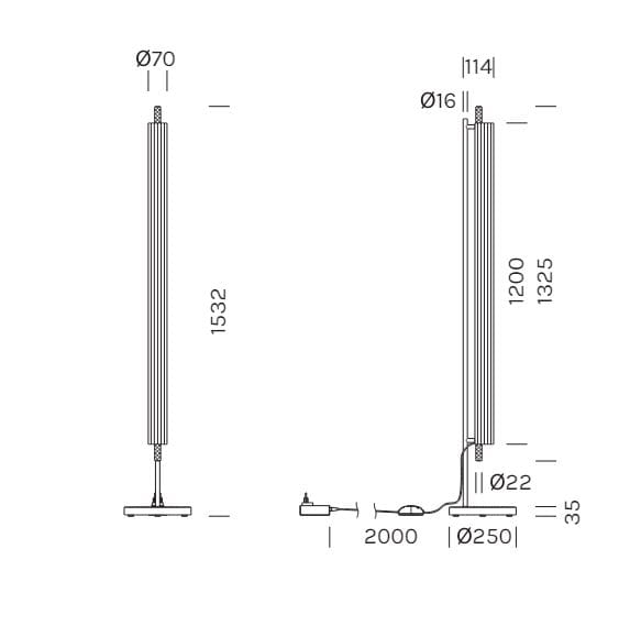 TRISEL PT Floor lamp By Olev | design _blank design studio