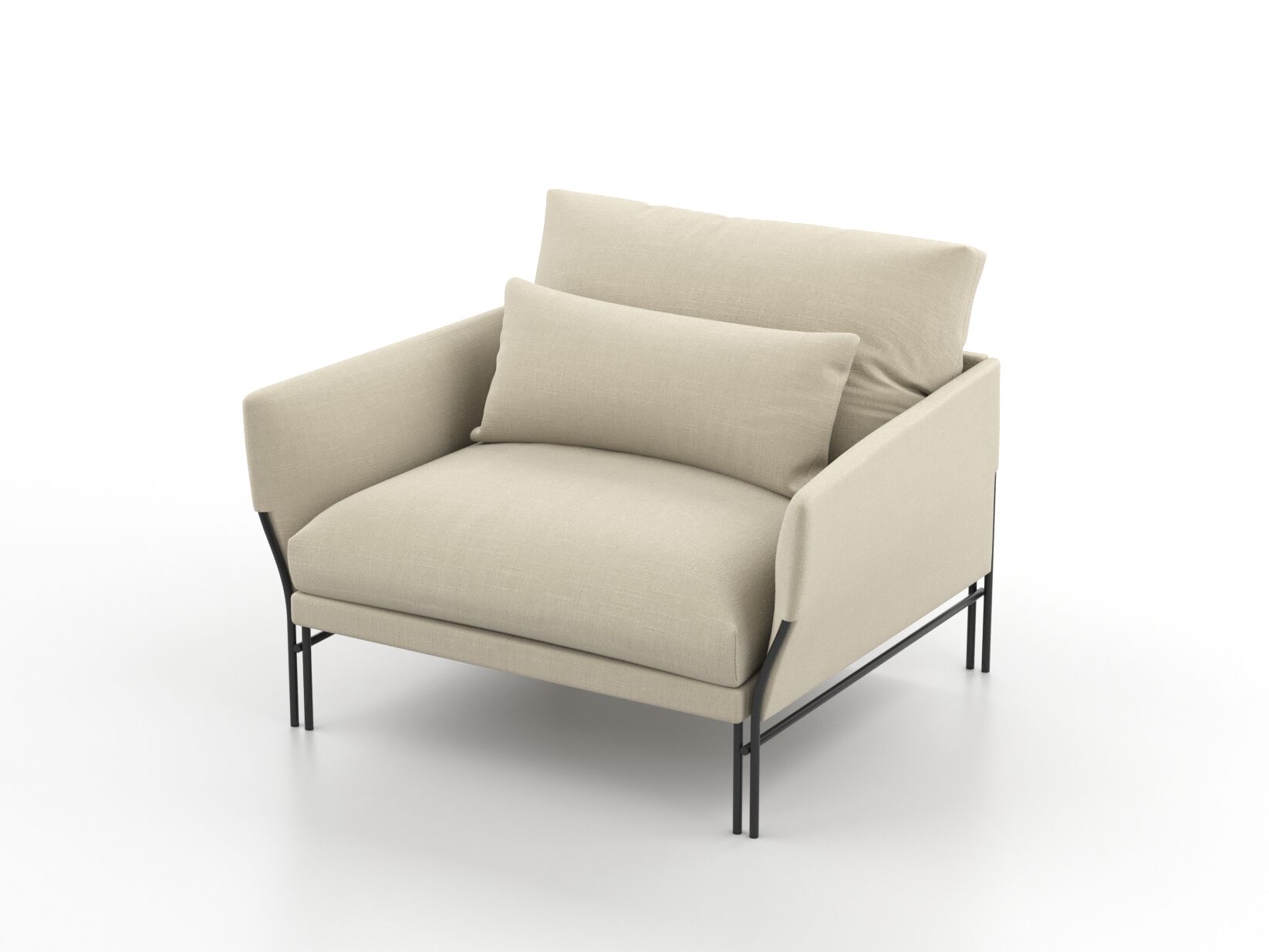 MAJESTIC Fabric armchair with armrests By Omelette Editions