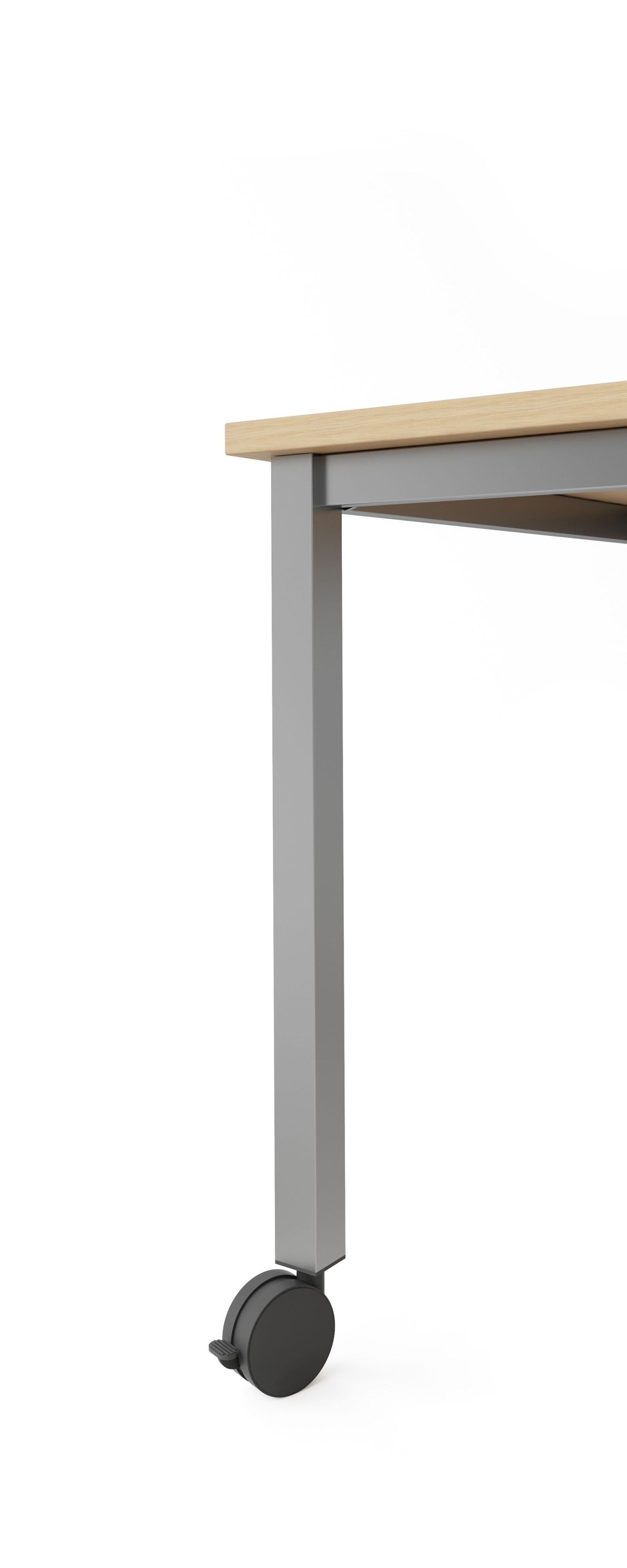 Rectangular office desk with casters P-SQUARE | Office desk with ...