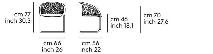 P47 P M TS-CU Cantilever steel chair with armrests By Midj | design ...