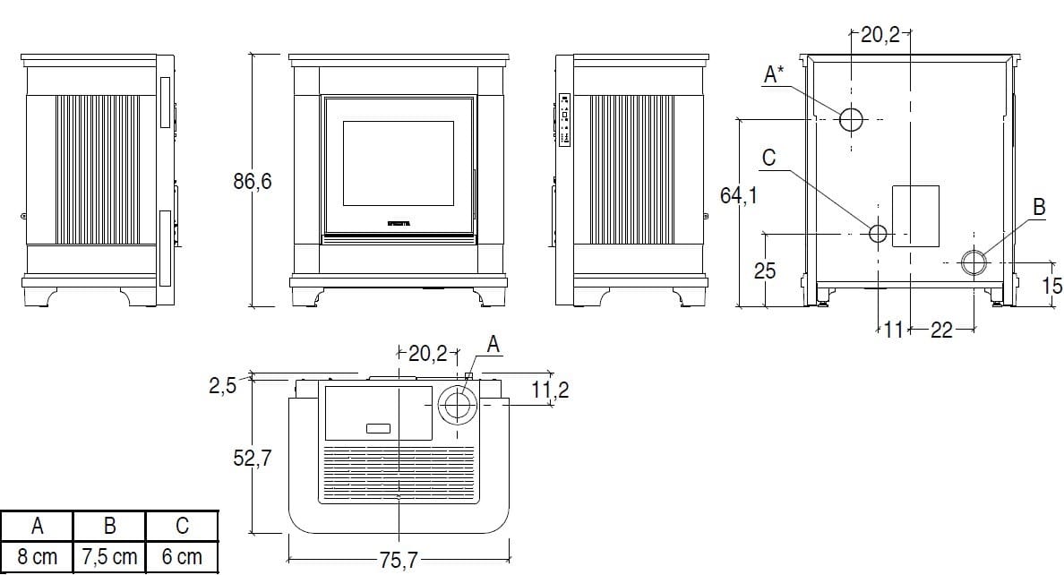 P945 C Stove By Piazzetta