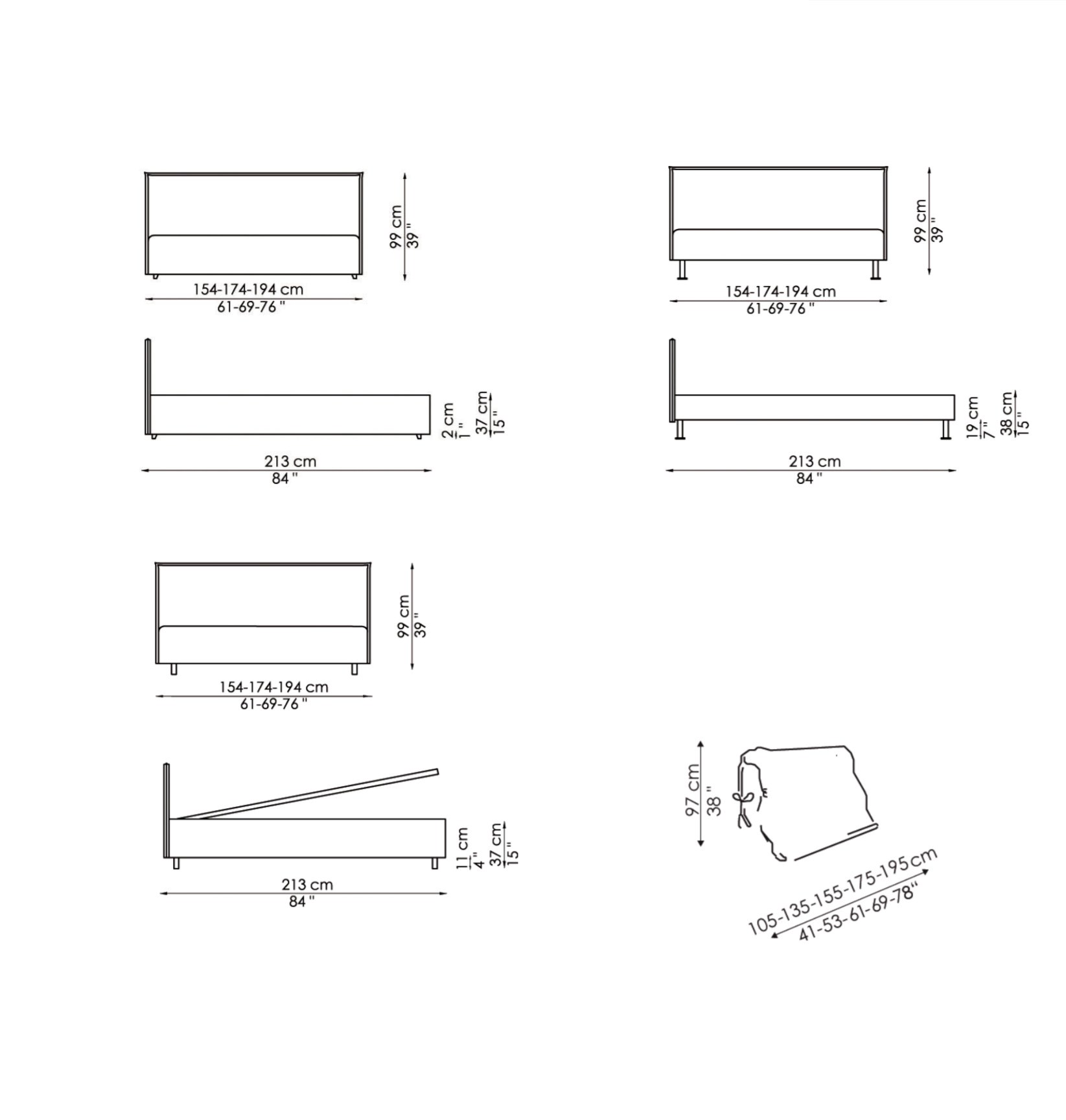 PACO | Double bed By Bonaldo