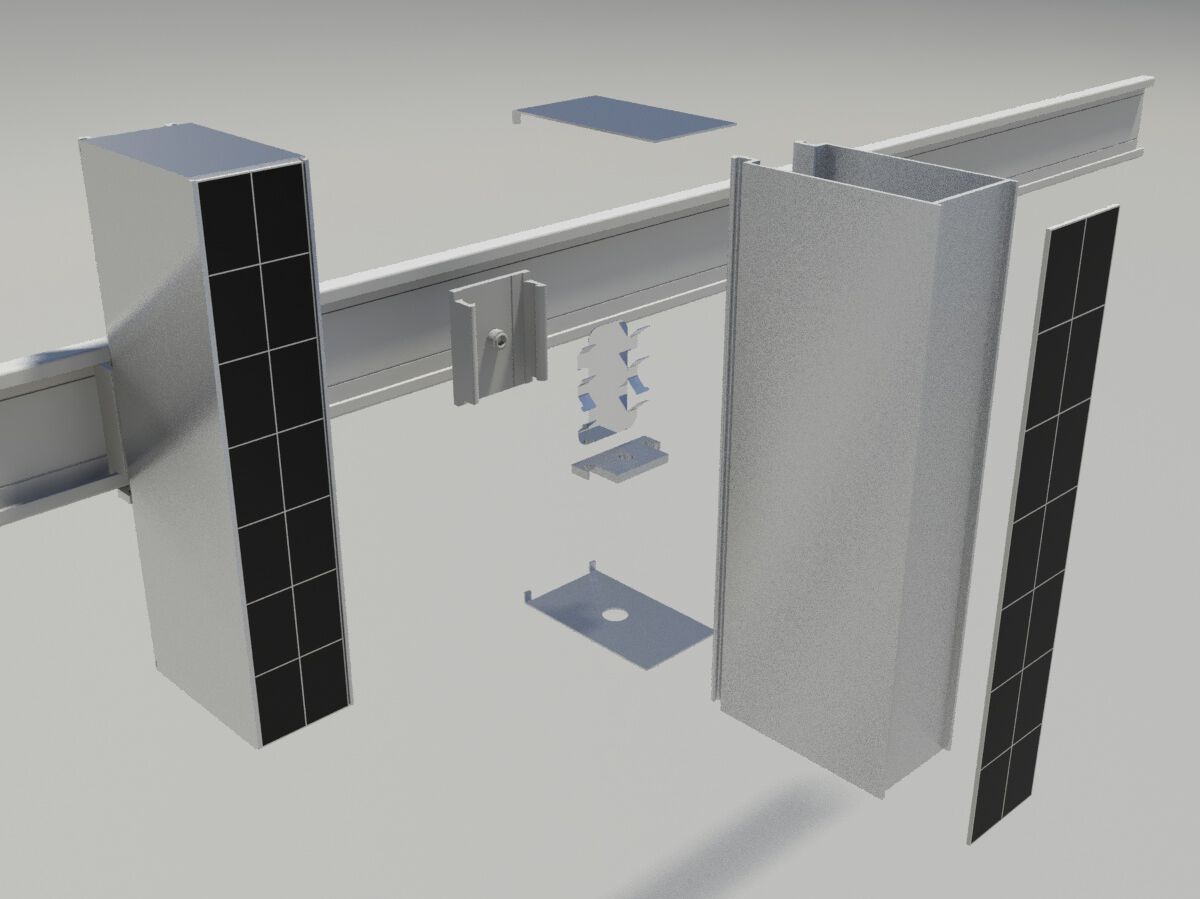 SYSTEM BLADE PHOTOVOLTAIC CELLS Solar panel By PACUR