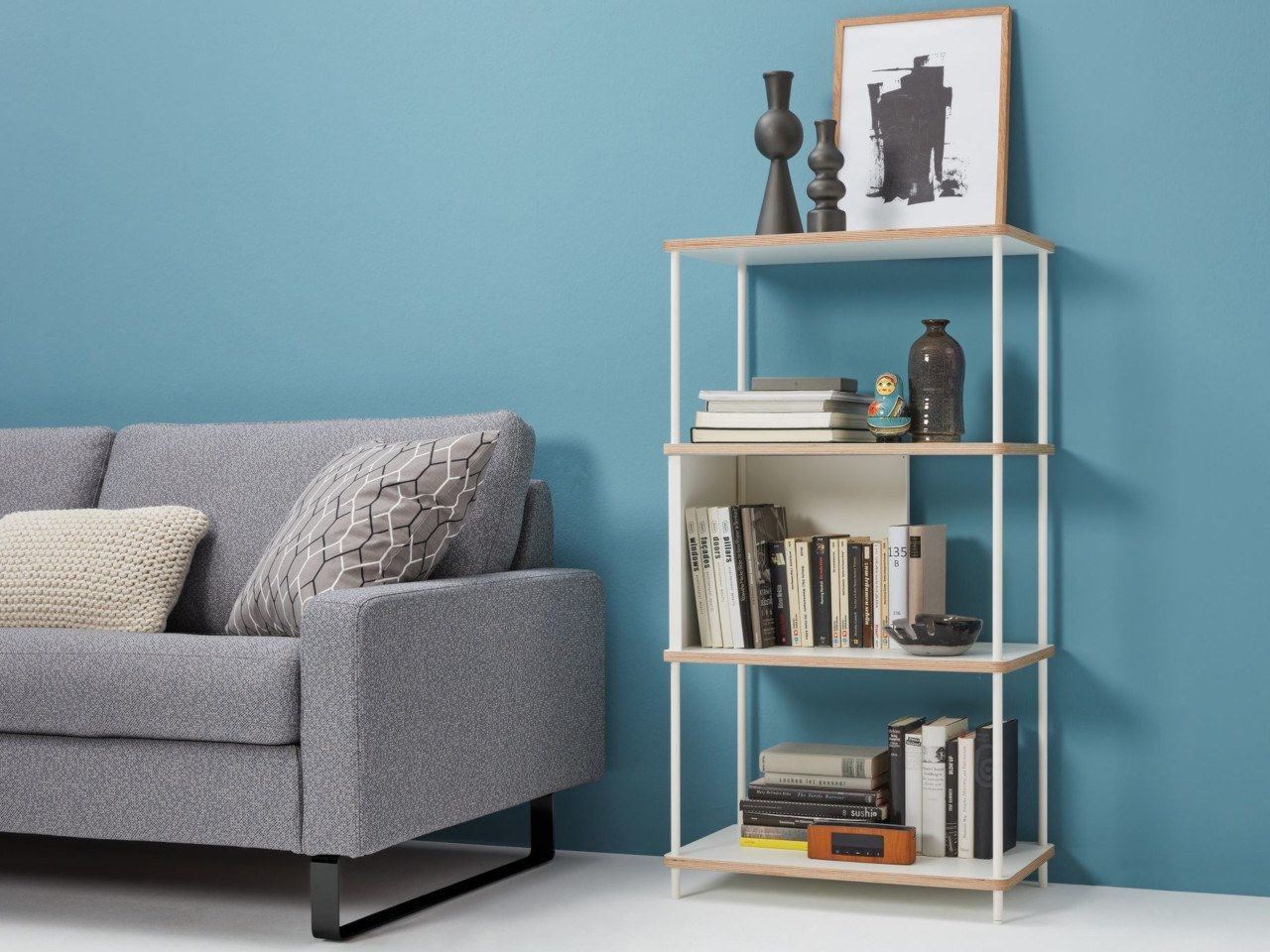 Open modular plywood bookcase PAL By Müller Small Living design Enzo ...