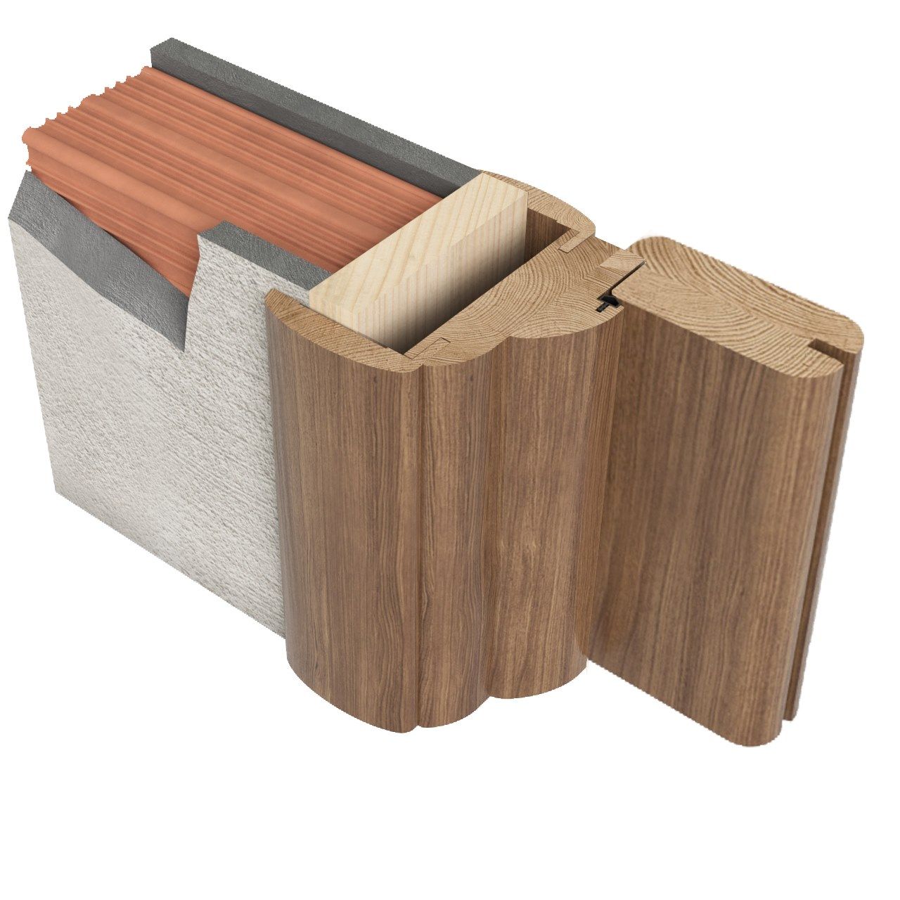 MASSELLO CONTEMPORANEO Puerta batiente de madera maciza By DIERRE