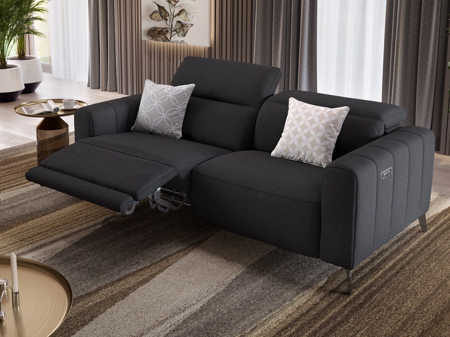 PALERMO 3 seater fabric sofa By Sofanella