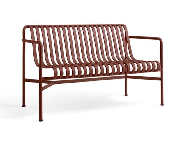 PALISSADE Steel garden bench with armrests By Hay | design Ronan ...