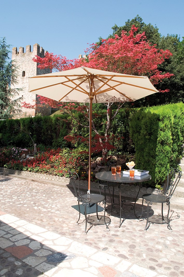 PALLADIO STANDARD | Round Garden umbrella Round iroko Garden umbrella ...