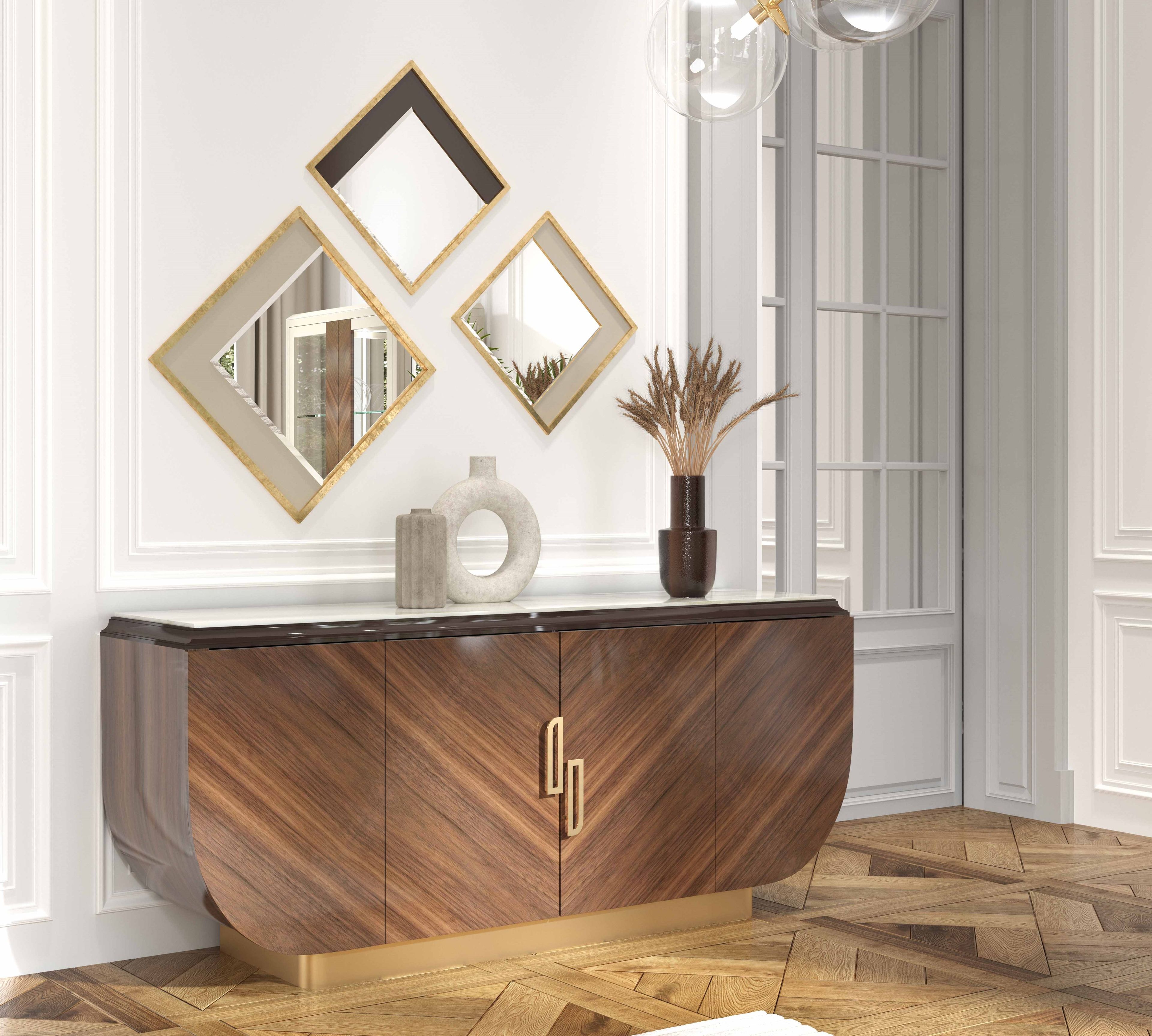 PANAREA | Sideboard Solid wood sideboard with doors By Guerra Vanni