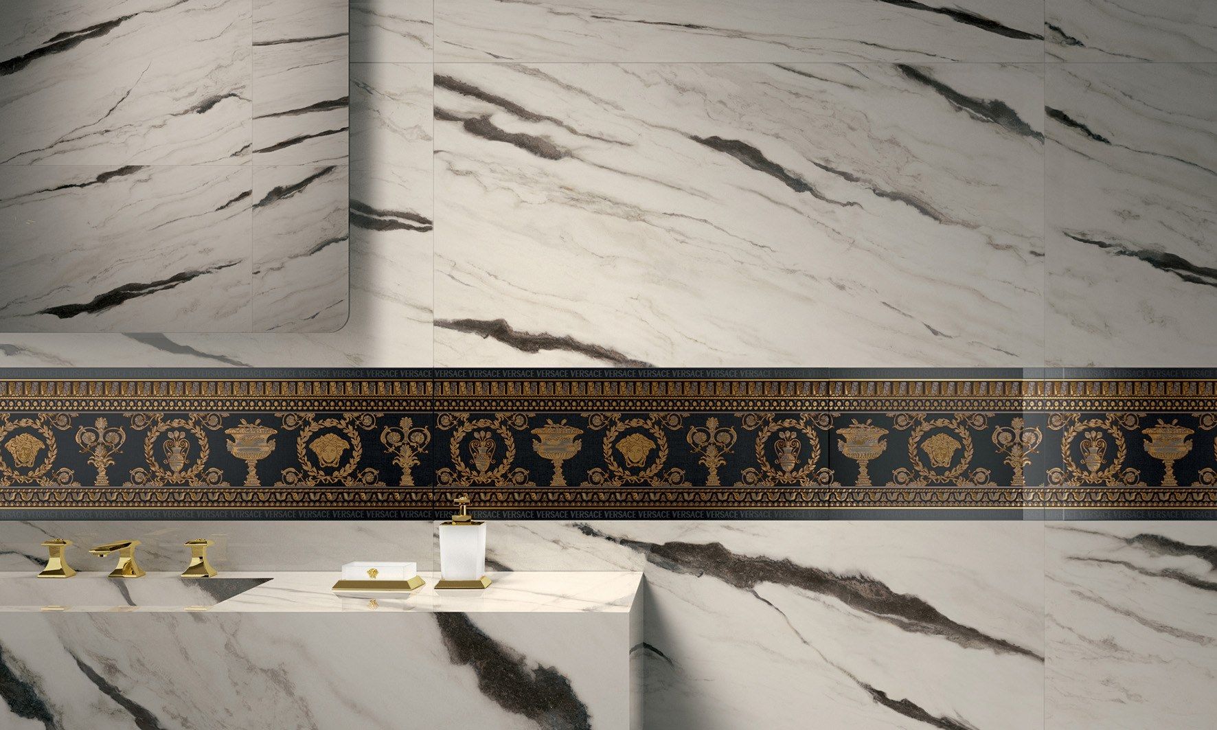MAXIMVS PANDA WHITE Wall tiles By Versace Ceramics