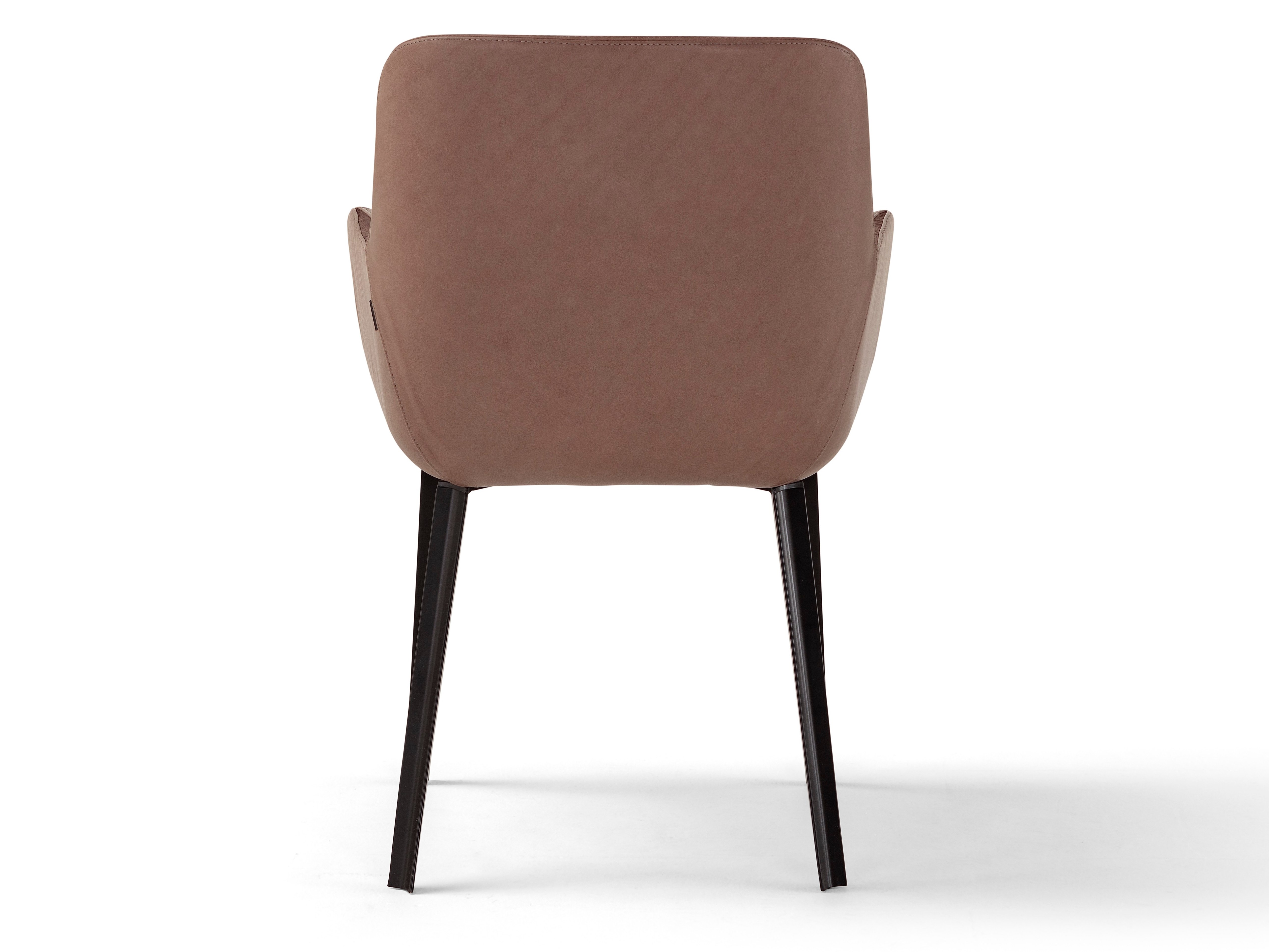 PANIS Upholstered leather chair with armrests By AMURA
