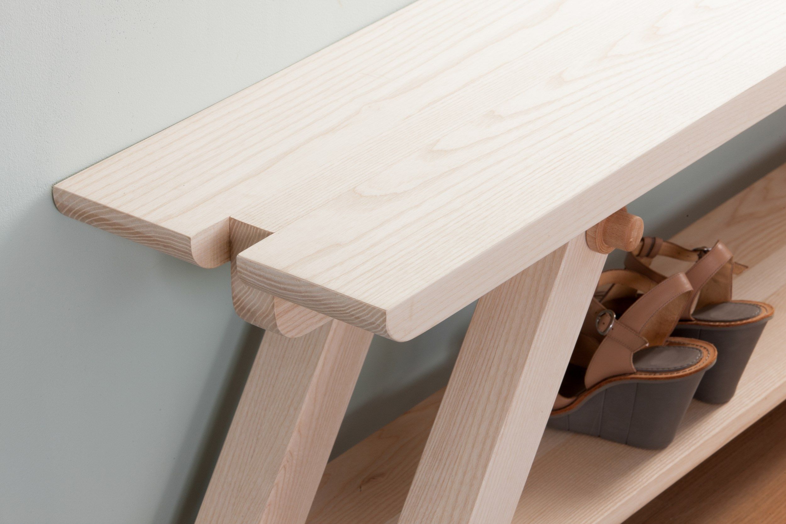 Solid wood bench / hallway unit PANKA By Xilolab