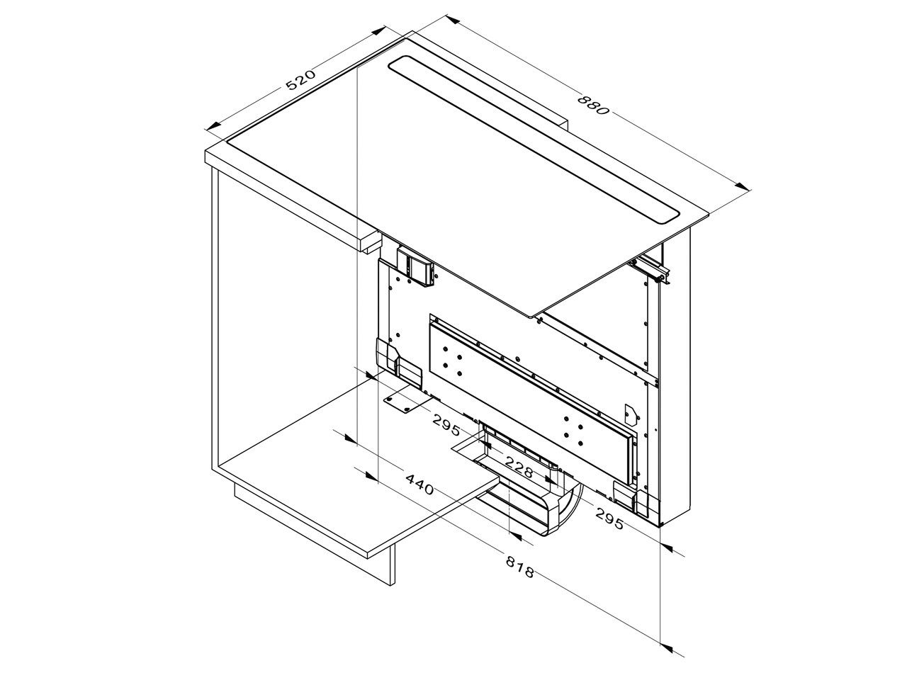NOVY PANORAMA 90 Induction flush-mount hob with integrated hood By NOVY