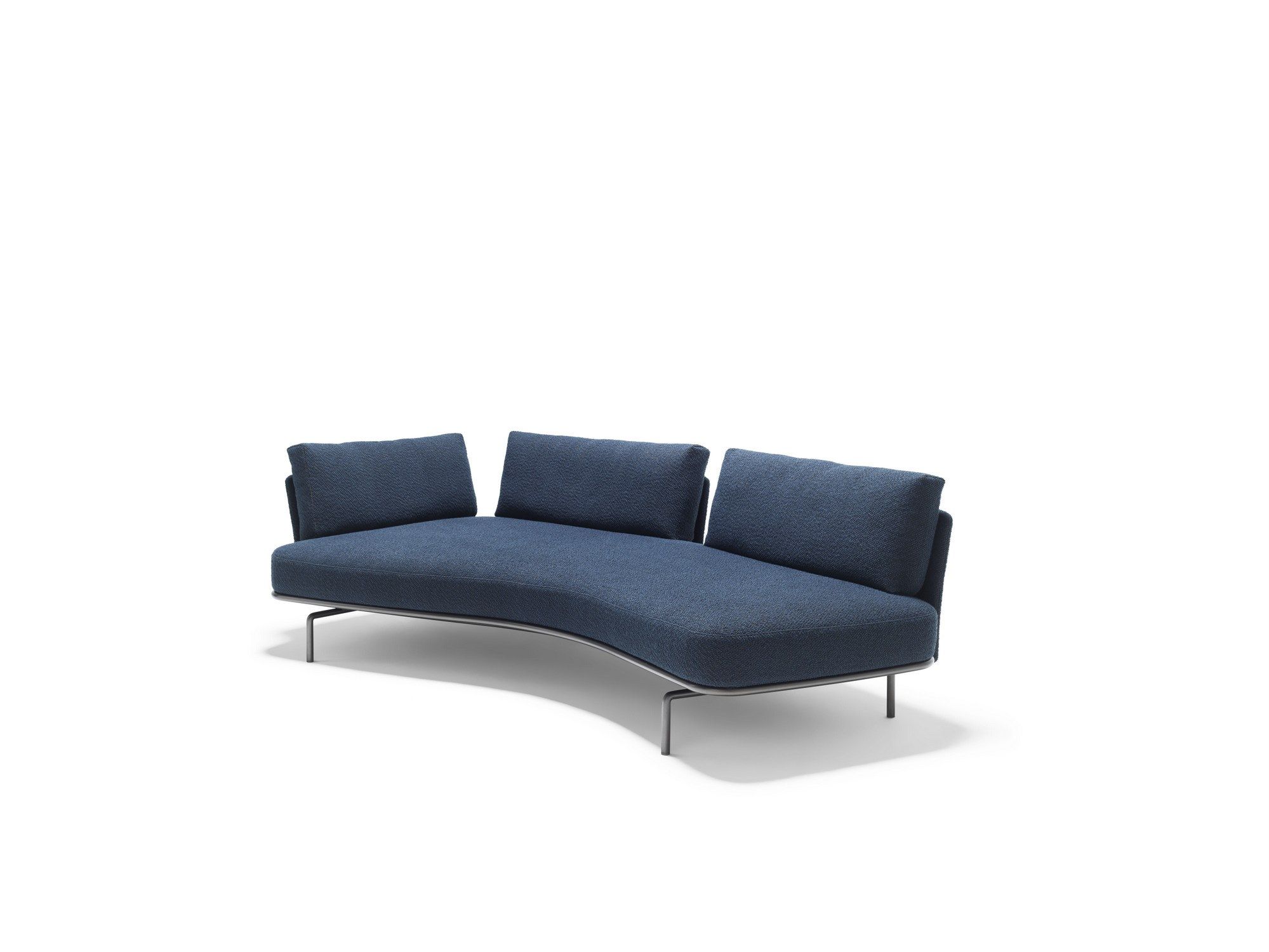 PANORAMIC Divano curvo in tessuto By KNOLL | design Piero Lissoni