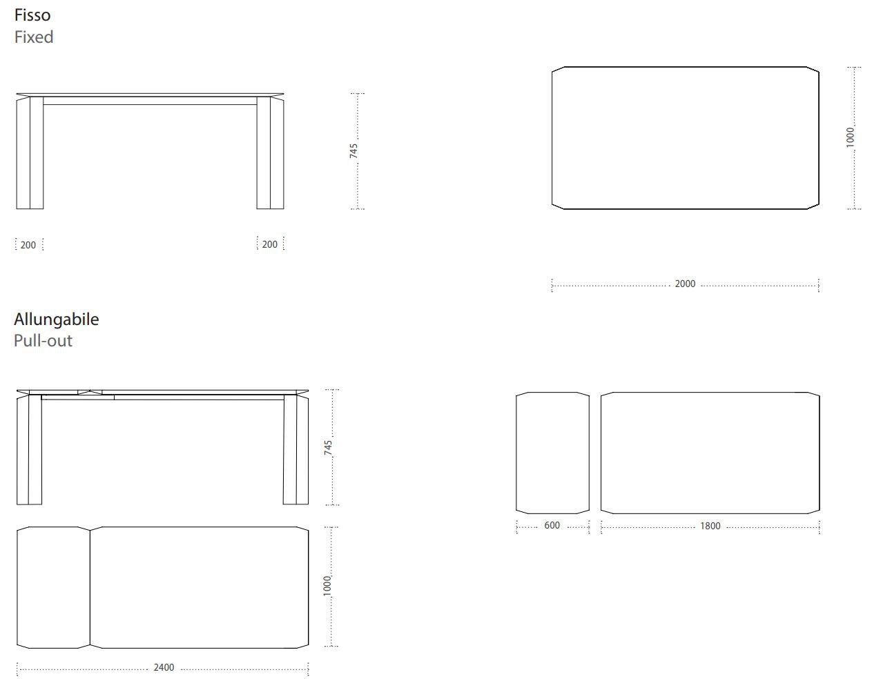 Table extensible rectangulaire en bois PANTA REI By Ronda Design design ...