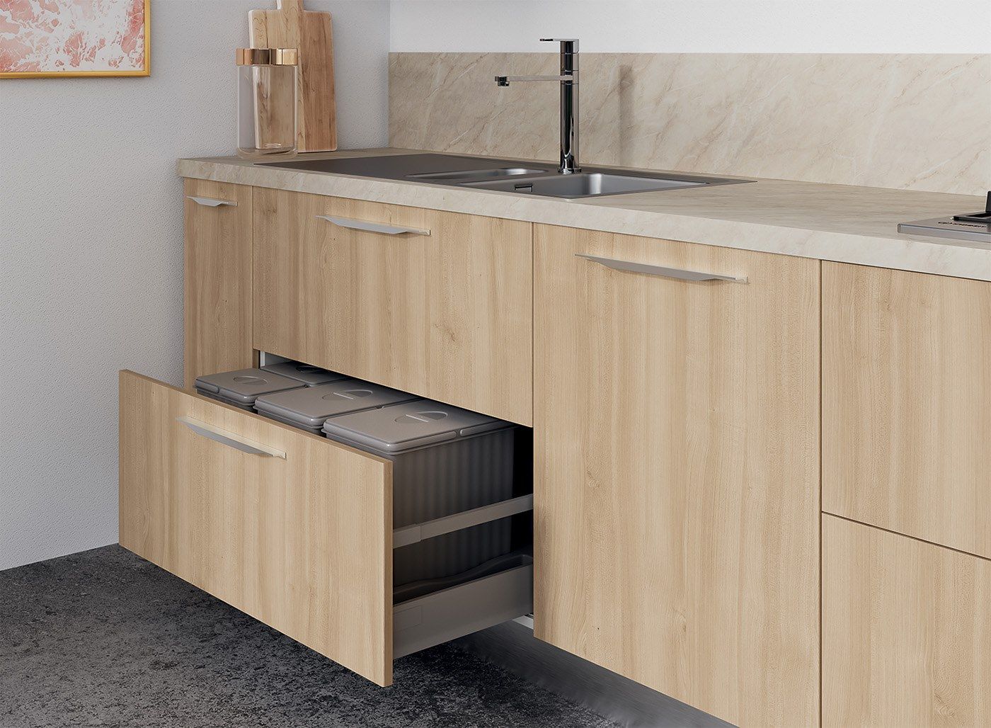 Custom melamine-faced chipboard kitchen PARAGON By Colombini Casa