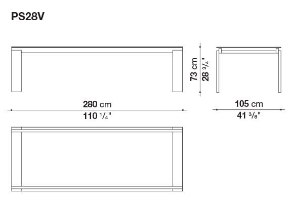 Rectangular wood and glass table PARALLEL STRUCTURE | Wood and glass ...