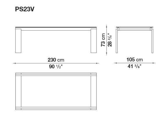 Rectangular wood and glass table PARALLEL STRUCTURE | Wood and glass ...