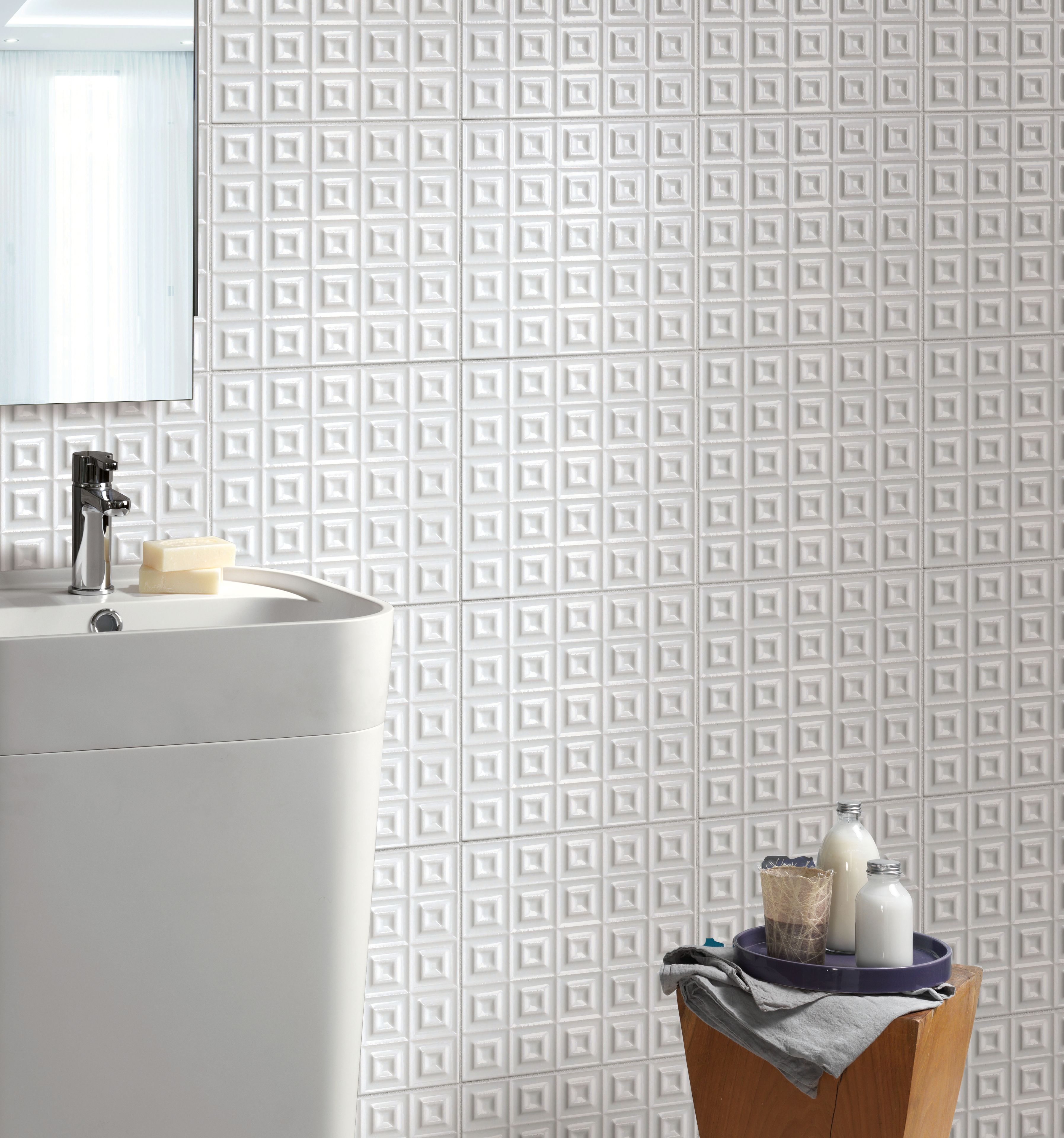 PARENTESI QUADRA | Piastrelle con superficie tridimensionale By Cerasarda