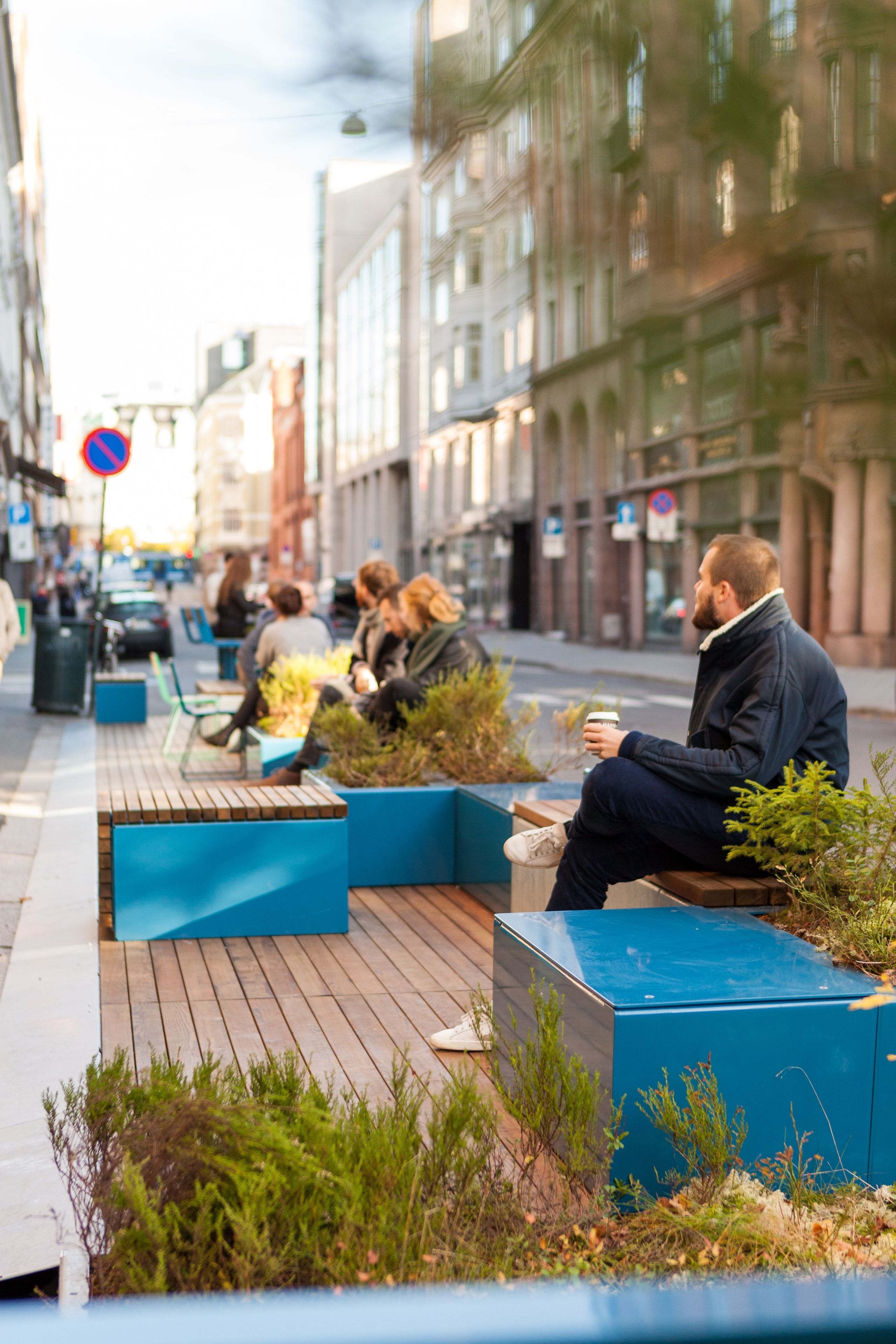 PARKLETS 2.0 CAFÉ Wooden bench By VESTRE | design SOLA - Studio Oslo ...